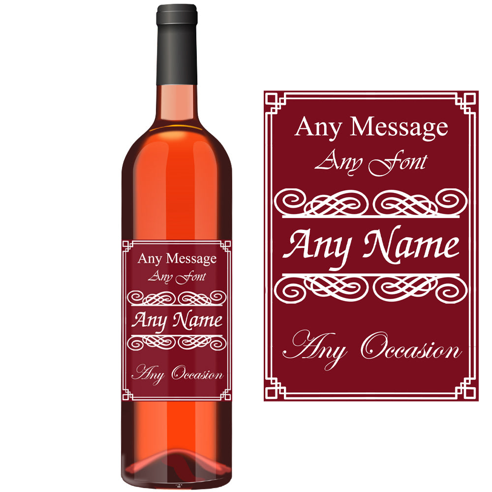 Red Coloured Wine Bottle Label – Giftsfromhome